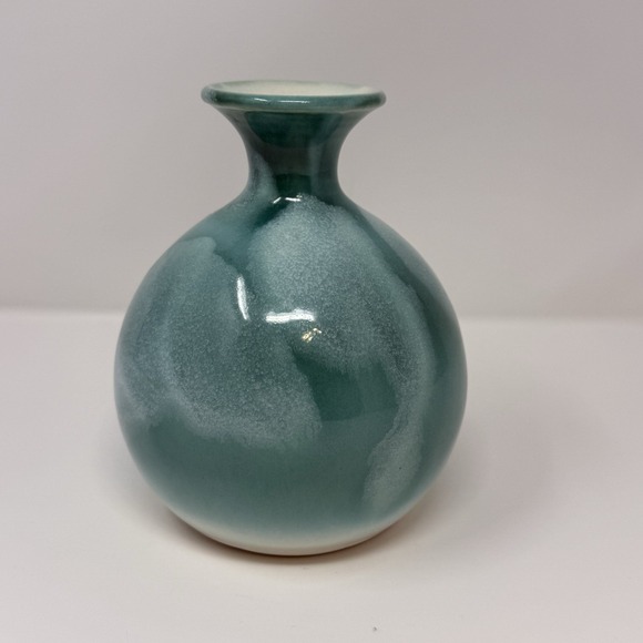 Art | American Art Pottery Dryden Original Vase Glazed Turqblue Signed ...